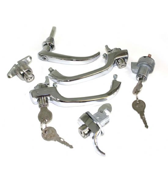 Split screen 64-66 keyed alike lock set - complete - AllAirCooled